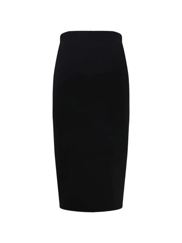Elisabetta Franchi Zipped Midi Skirt - Black