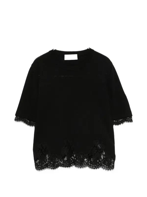 Ermanno Scervino Lace-detail Wool Sweater