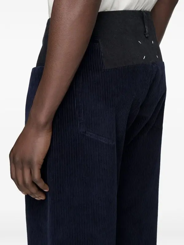 MAISON MARGIELA Straight Leg Corduroy Jeans With Contrast Waistband