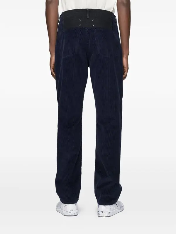 MAISON MARGIELA Straight Leg Corduroy Jeans With Contrast Waistband