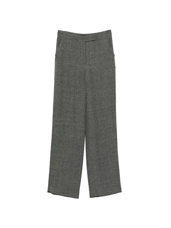 Emporio Armani Wide-leg Trousers - Black
