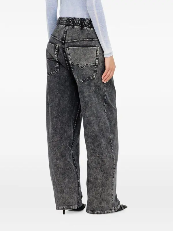 DIESEL® Wide Leg Denim Jeans - Grey