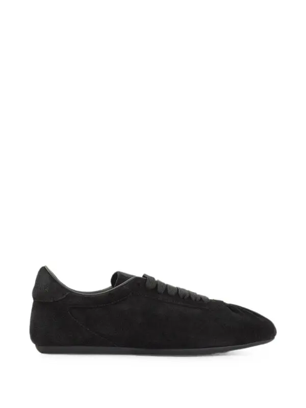 Dolce & Gabbana Ballet Suede Sneakers With Gold-tone Dg Logo Plaque