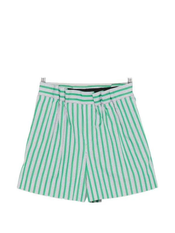 Loewe Striped Cotton Pleated Shorts