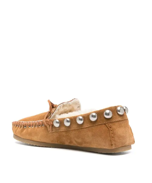 Isabel Marant Étoile Fitza Studded Loafers - Brown