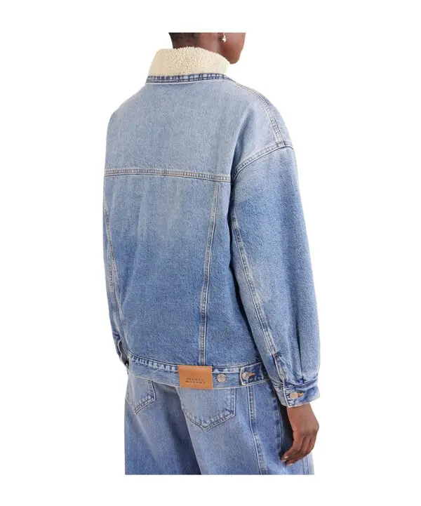 Isabel Marant Étoile Pimia Plush-trimmed Denim Jacket - No