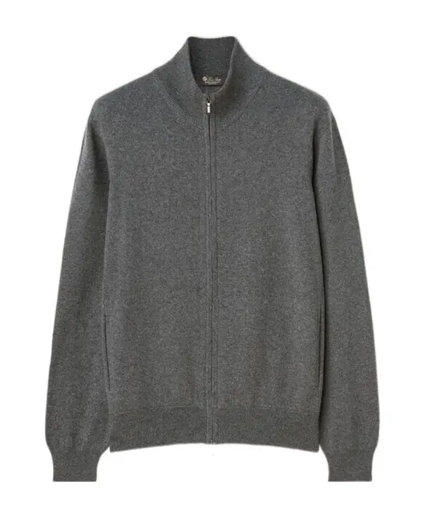 Loro Piana Zipper Cashmere Sweater - Gray