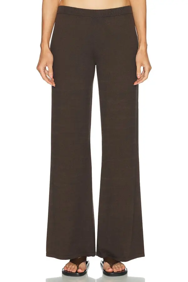 Eterne Wide Leg Cotton Cashmere Lounge Pant