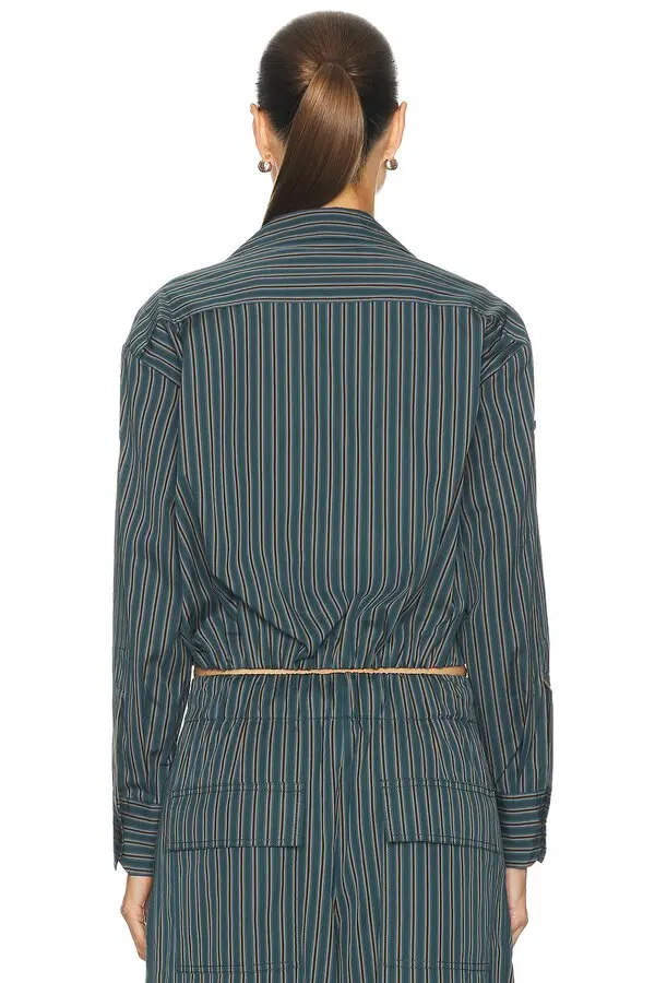 A.L.C. Leo Shirt - Carbon Blue Multi