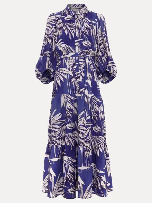 PHASE EIGHT Coralie Print Shirt Midaxi Dress