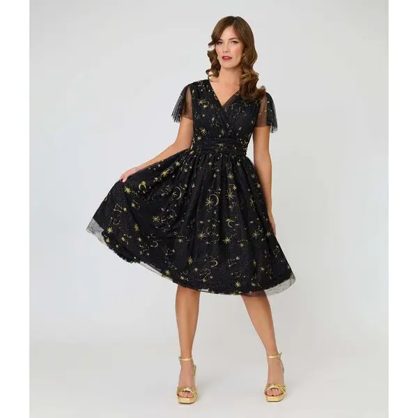 Unique Vintage Midori Swing Dress