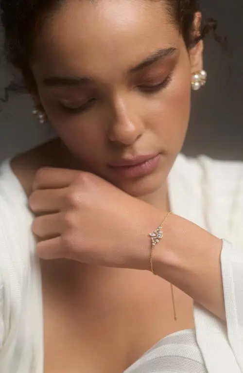 Nadri Crystal Crown Adjustable Bracelet