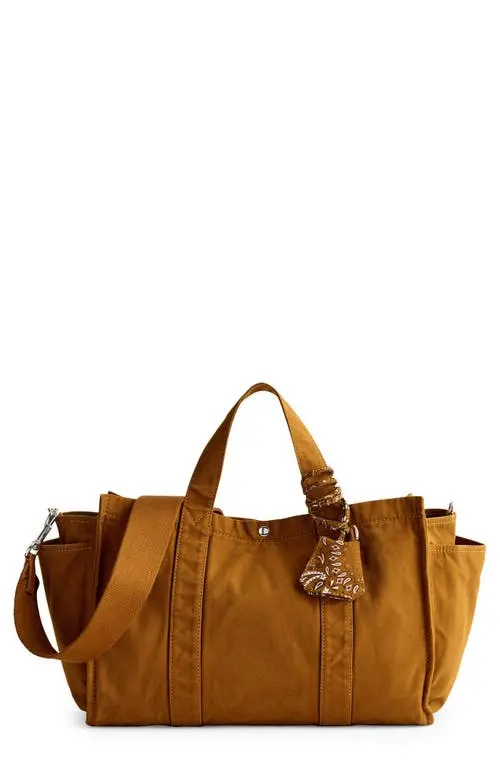 Madewell Large Washed Canvas Tote - Warm Chestnut
