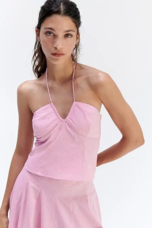 H&M Cotton Halterneck Top