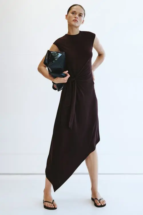 H&M Asymmetric Tie-detail Dress