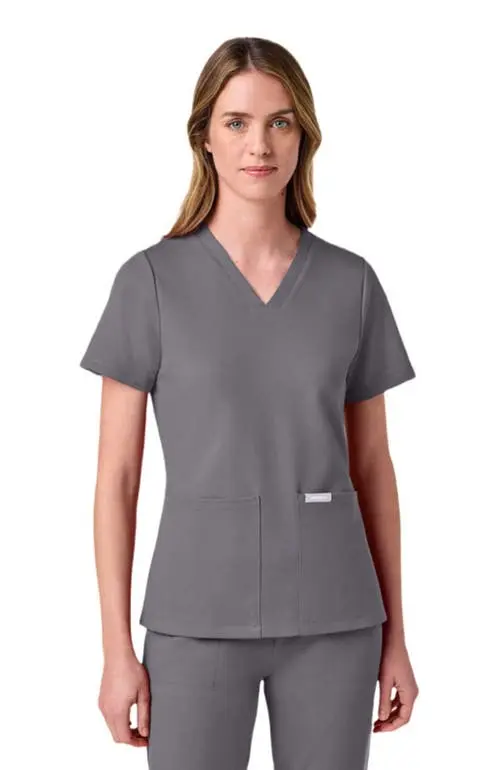 JAANUU Ultrasoft Essential Comfort 6-pocket Scrub Set - Gray