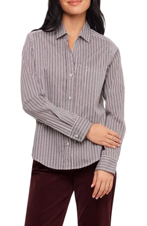 Karen Kane Striped Cotton Blend Shirt