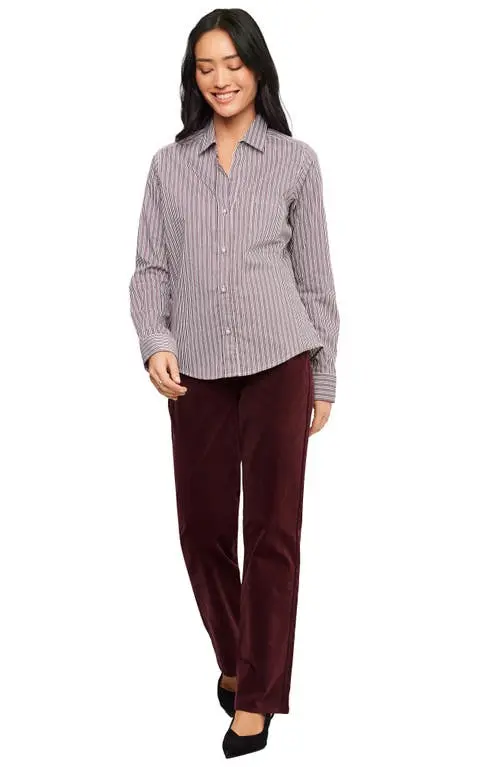 Karen Kane Striped Cotton Blend Shirt