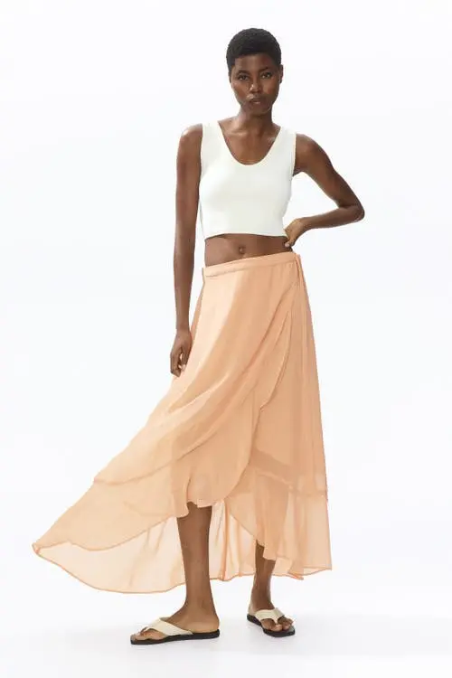 H&M Flounced Wrap Skirt