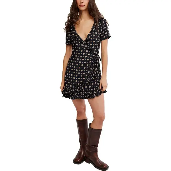 Free People Wildest Dreams Minidress - Black Combo