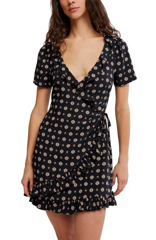 Free People Wildest Dreams Minidress - Black Combo