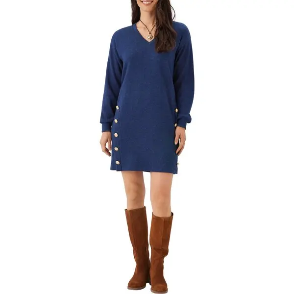 Karen Kane V-neck Button Detail Minidress