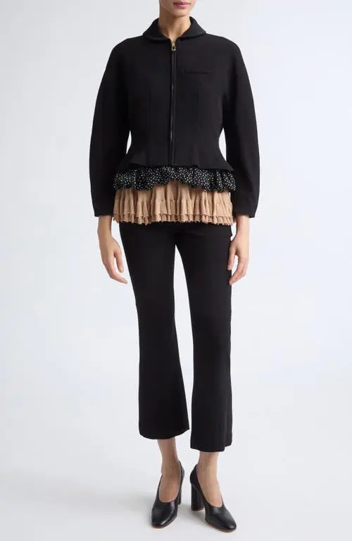ASHLYN Roya Ruffle Trim Jacket - Black
