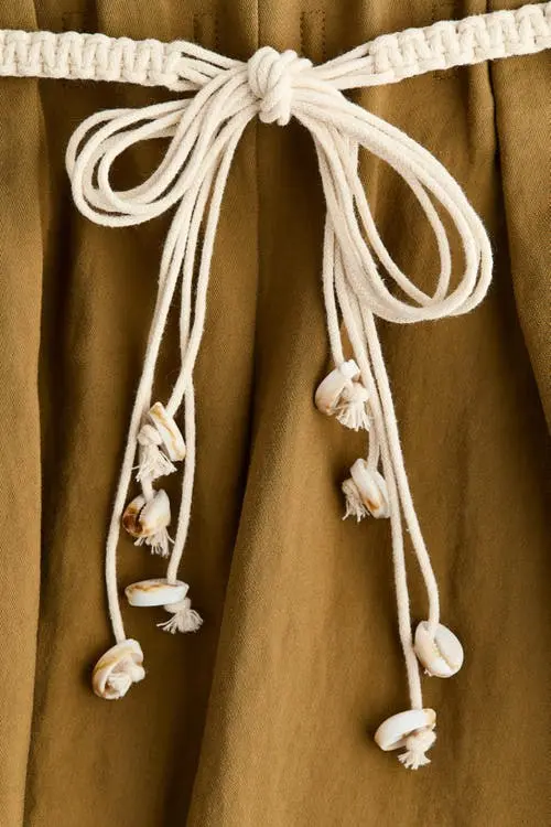 H&M Tie-belt Paper Bag Shorts