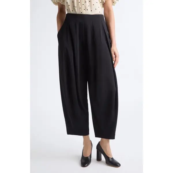 ASHLYN Pallin Pleated Pants - Black