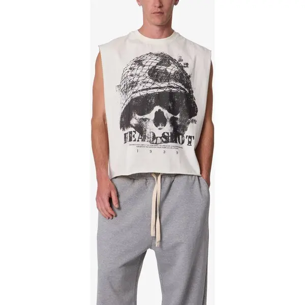 Mnml Head Shot Graphic Tank - Off White