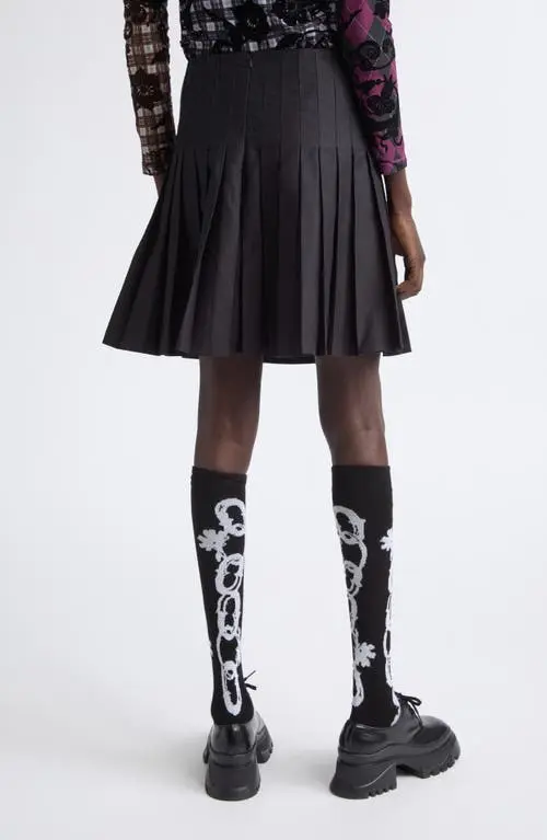 CHOPOVA LOWENA Cotton Kilt With Pearl And Cameo Embellishment