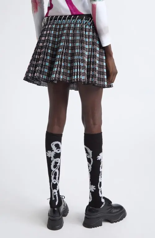 CHOPOVA LOWENA Plugged Carabiner Pleated Miniskirt