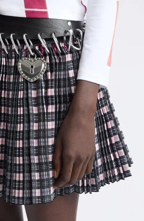 CHOPOVA LOWENA Plugged Carabiner Pleated Miniskirt