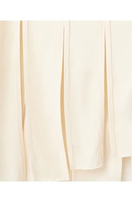Mango Pleated Asymmetrical Midi Skirt