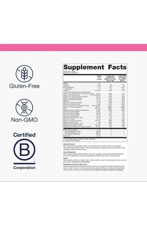 METAGENICS Wellness Essentials Prenatal Daily Multivitamin Packet Supplement 30 Packets