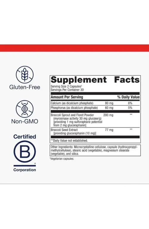 METAGENICS Sulforaclear Advanced Detox Antioxidant Support Supplement 60 Capsules