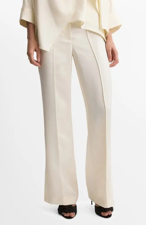 Mango Mid Rise Straight Leg Pants