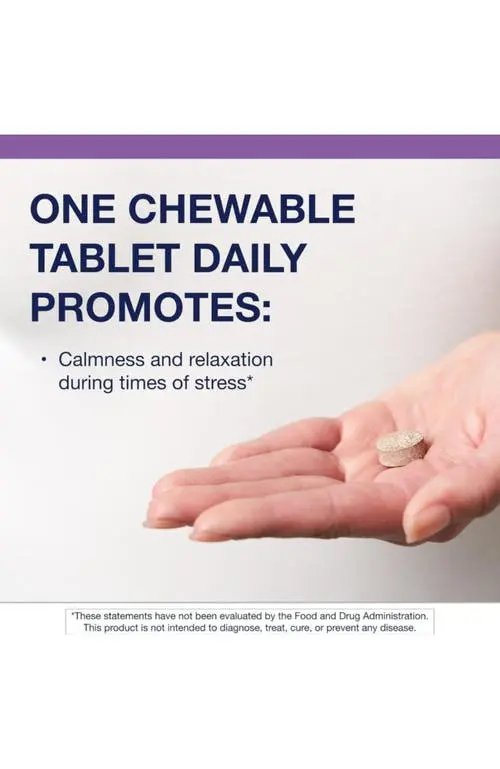 METAGENICS Nusera Chocolate Chewable Stress And Calm Support Supplement 30 Chewable Tablets