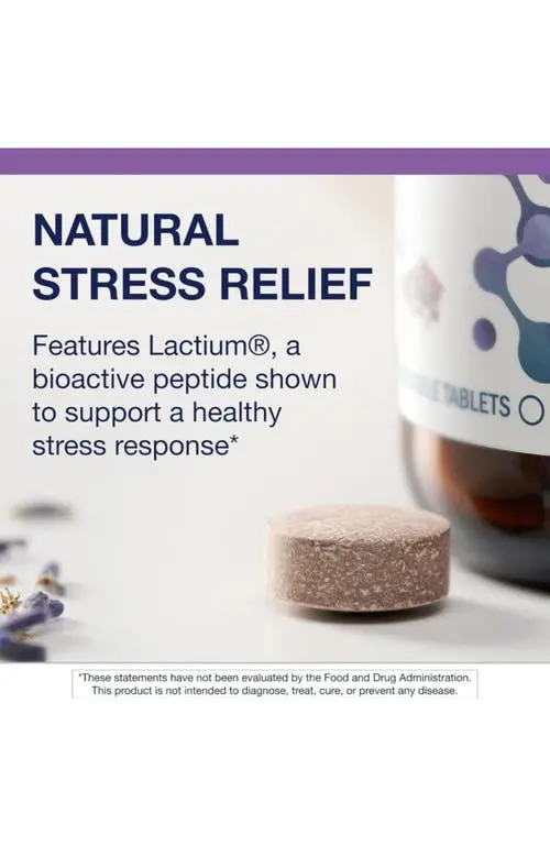 METAGENICS Nusera Chocolate Chewable Stress And Calm Support Supplement 30 Chewable Tablets