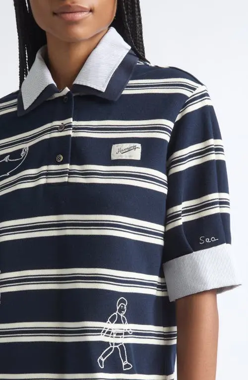 Sea Mina Double Layer Polo Top