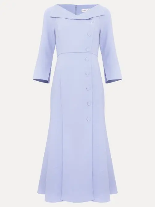 PHASE EIGHT Sienna Asymmetric Collar Midi Tux Dress