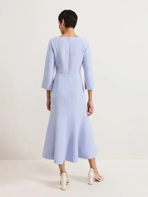 PHASE EIGHT Sienna Asymmetric Collar Midi Tux Dress