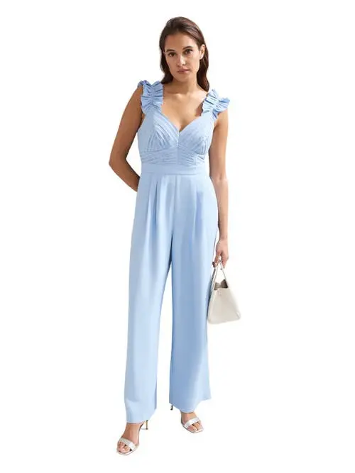 PHASE EIGHT Moira Ruffle Sleeve Jumpsuit - Blue