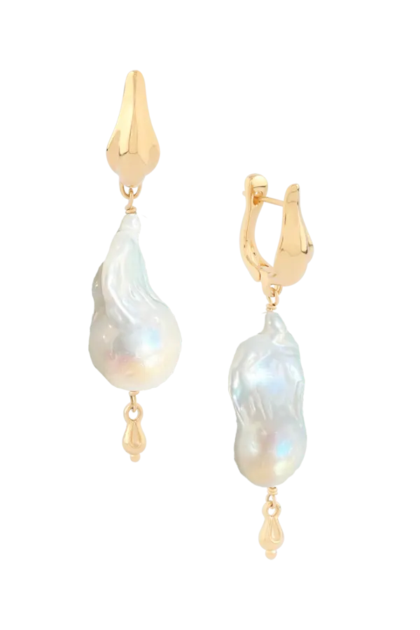 ASTOR & ORION Naya Baroque Pearl Earrings - Gold
