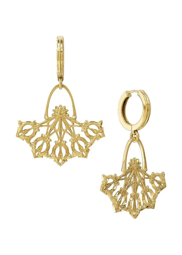 ASTOR & ORION Daphne Art Nouveau Dangle Earrings - Gold