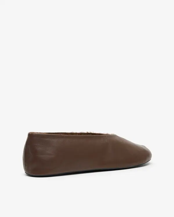THE ROW Stella Shearling Ballet Flats