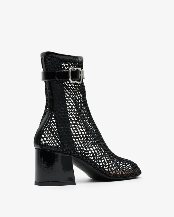 Alaïa Patent Mesh 55 Ankle Boots - Black