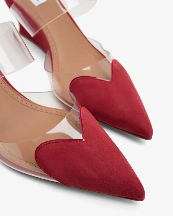 Alaïa Coeur 60 Suede Wedge Mules