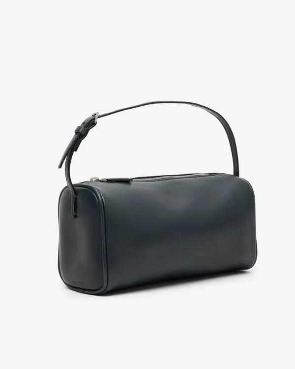 THE ROW 90's Dark Small Grain Leather Bag - Green