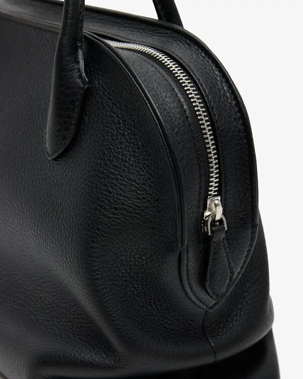 THE ROW Agnes 12 Leather Bag - Black
